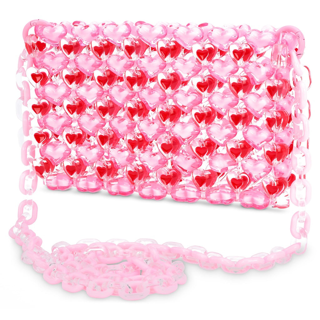 Pink Hearts Beaded Crossbody Bag – Hatties Toyland